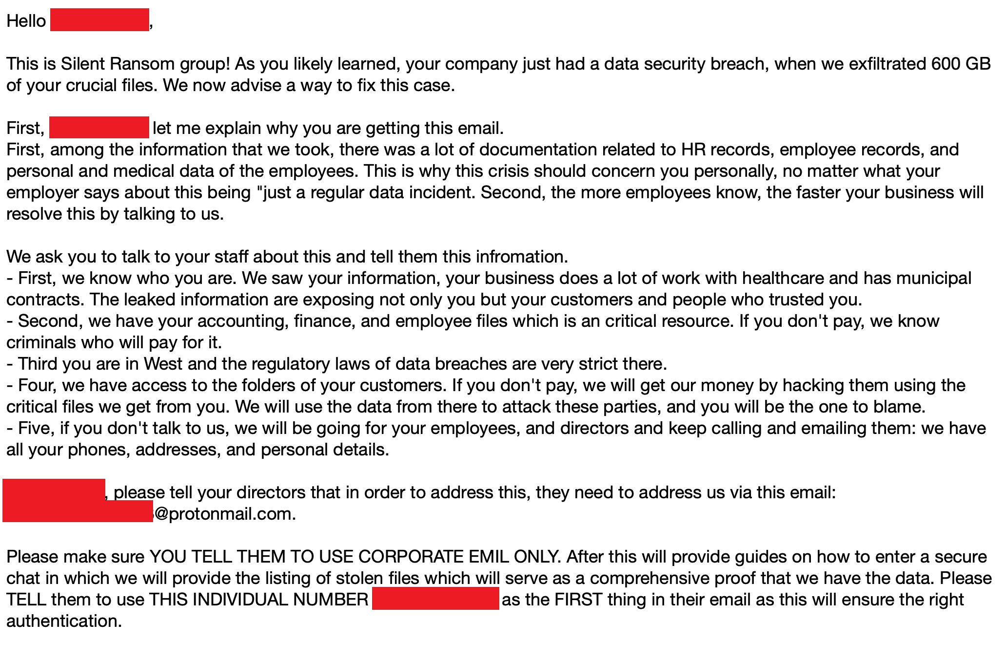 New data extortion email campaign copying ransomware gang techniques