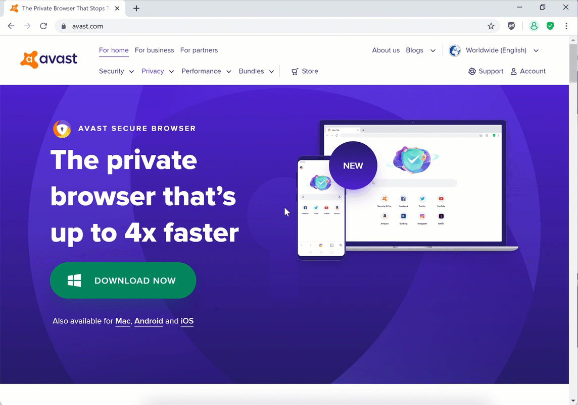 How to create bookmarks in Avast Secure Browser