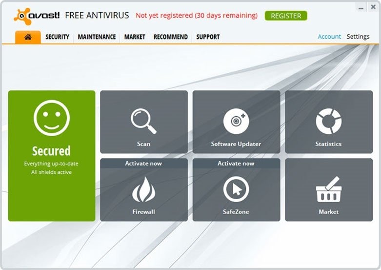 Recordando las interfaces de usuario de Avast